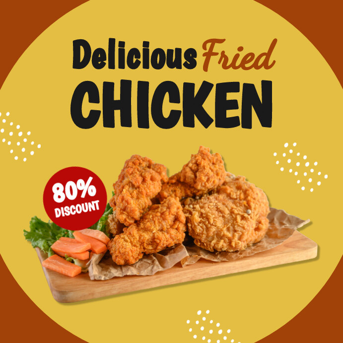 Red Yellow Food Promotion Instagram Post Template | PosterMyWall