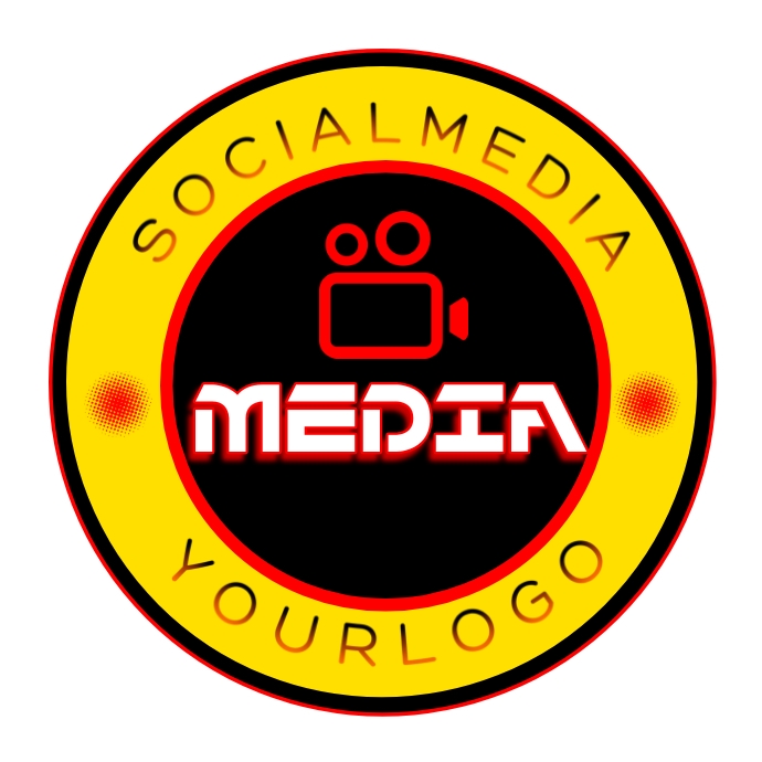 Red yellow media logo Template | PosterMyWall