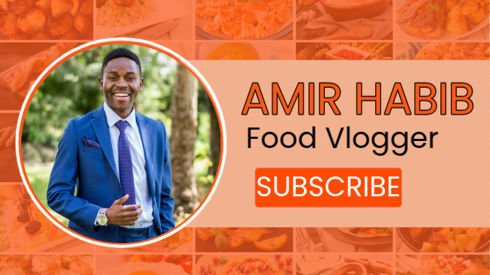 Red YouTube Channel Cover for Food Vlogger YouTube Channel Cover Photo ...