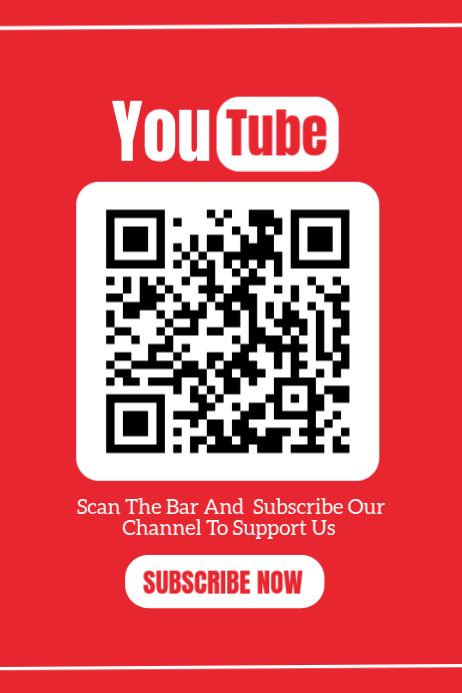 Red YouTube Channel Promotion Poster Template | PosterMyWall