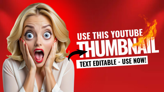 Plantilla de red youtube thumbnail editable youtube thumbnail ...