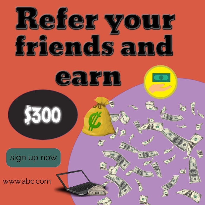 Refer friends Template | PosterMyWall