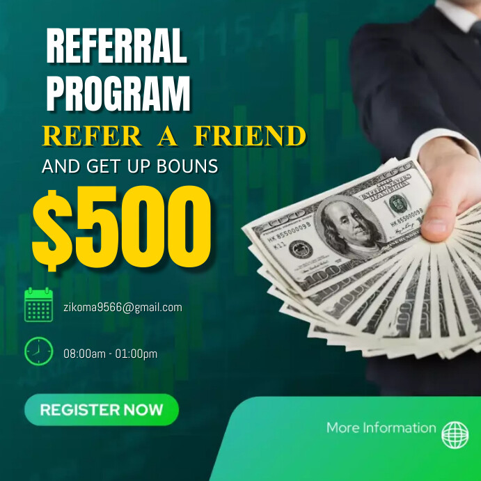 referral program, small business Template | PosterMyWall