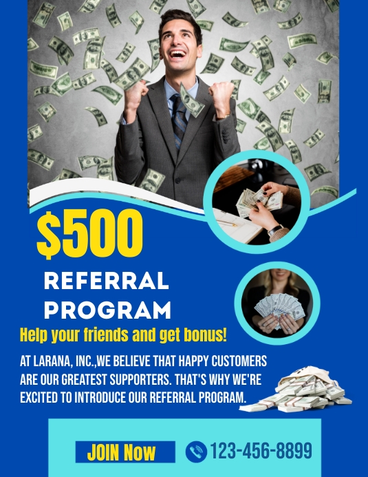 Referral program, Small business Template | PosterMyWall