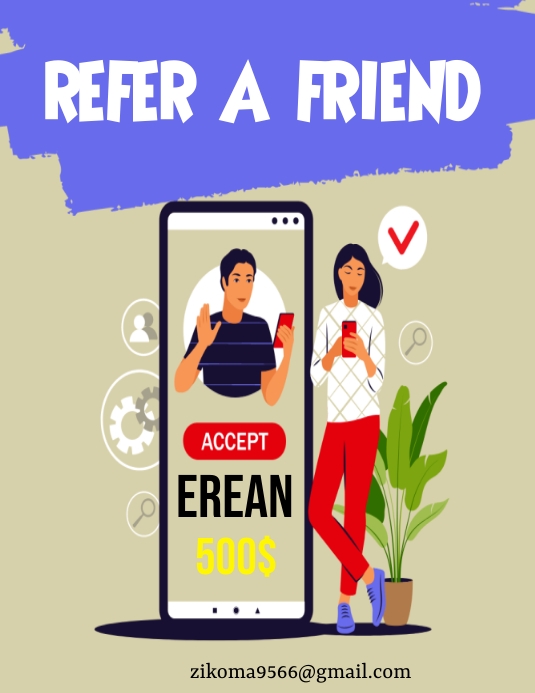 referral program, small business Template | PosterMyWall