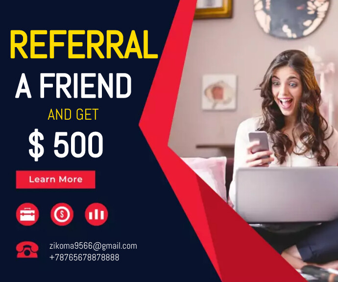 referral program, small business Template | PosterMyWall