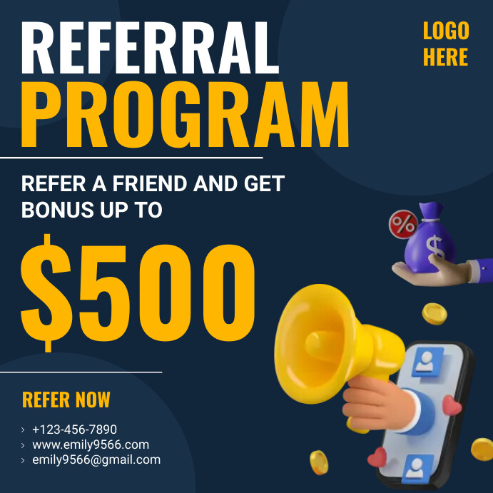 Referral program Template | PosterMyWall