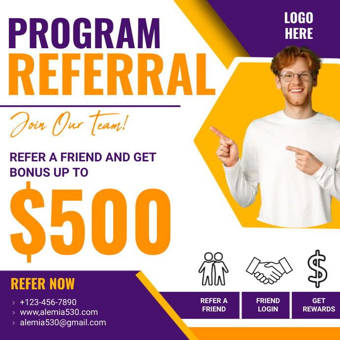 Referral Program Template | PosterMyWall