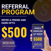 Refer a friend instagram Post Template | PosterMyWall