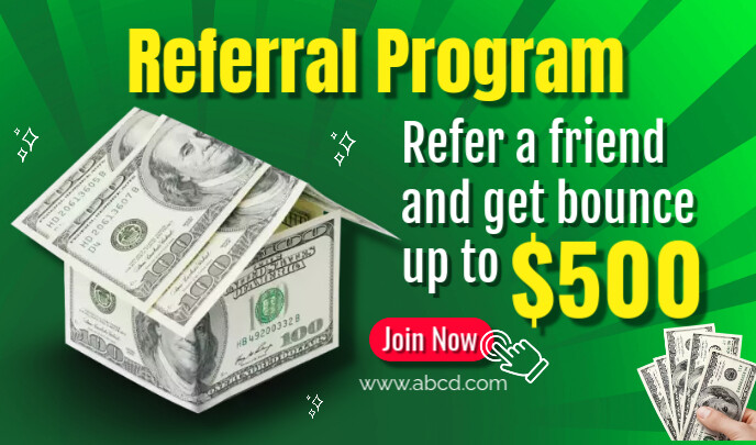 referral program free customisable templates | PosterMyWall