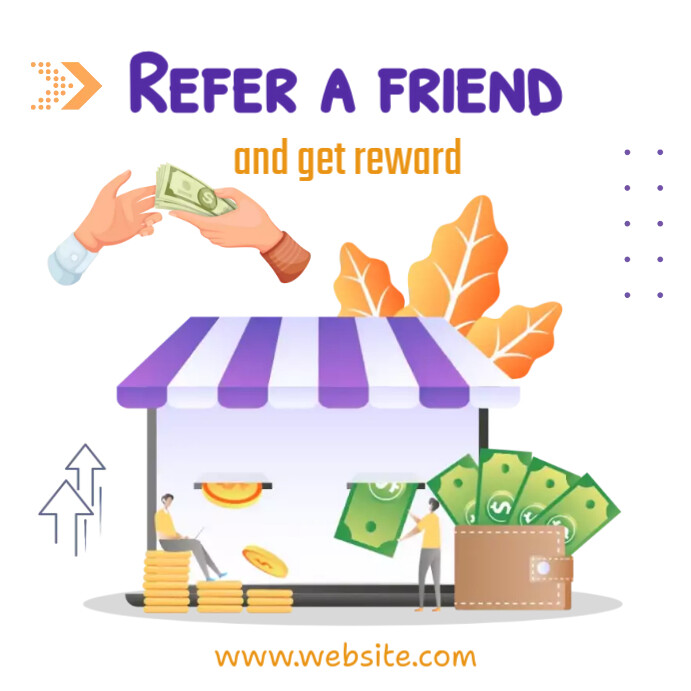 referral program free customisable templates | PosterMyWall
