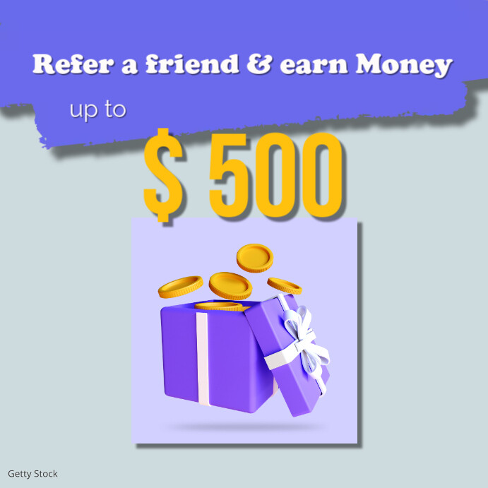 referral program free customisable templates | PosterMyWall