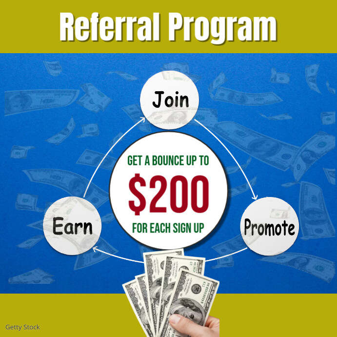 referral program free customisable templates | PosterMyWall