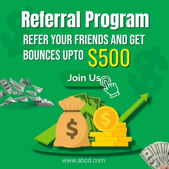 referral program free customisable templates | PosterMyWall