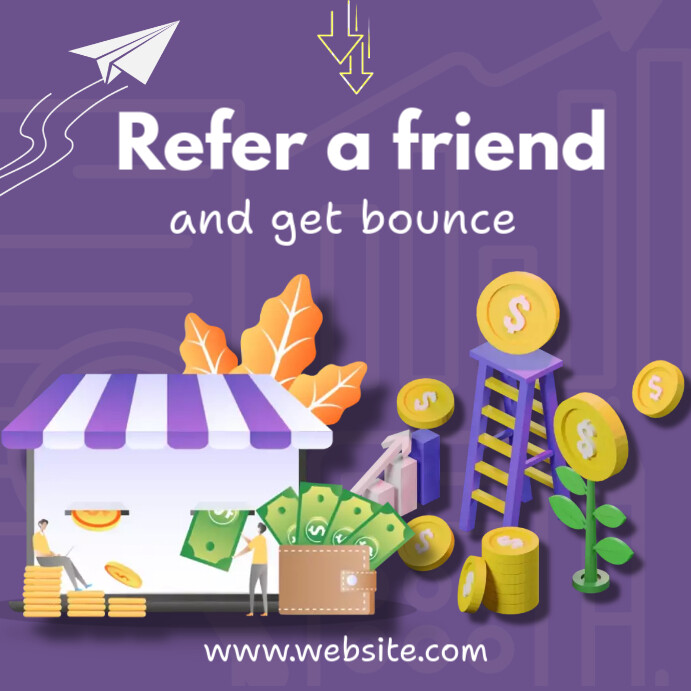 referral program free customisable templates | PosterMyWall