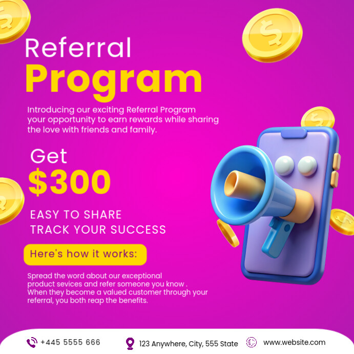 Copy of Referral Program Instagram Post | PosterMyWall