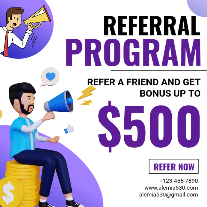 Referral program Template | PosterMyWall