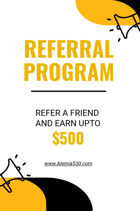 Plantilla de Referral program Template | PosterMyWall