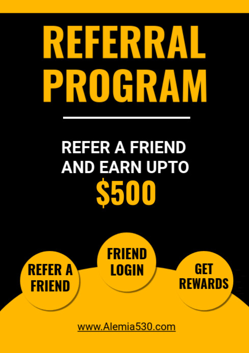Plantilla de Referral program Template | PosterMyWall