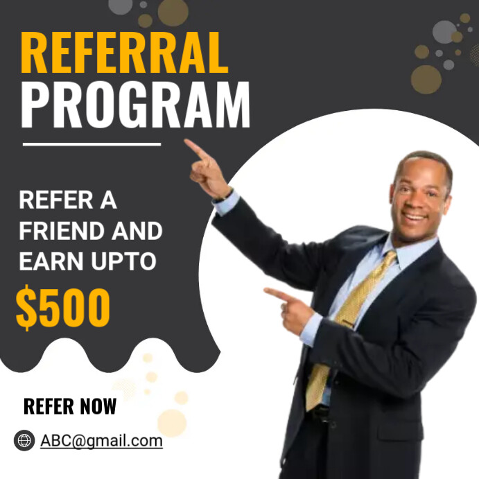 Plantilla de Referral program Template | PosterMyWall