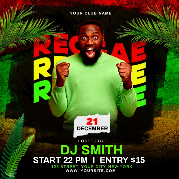 REGGAE Template | PosterMyWall