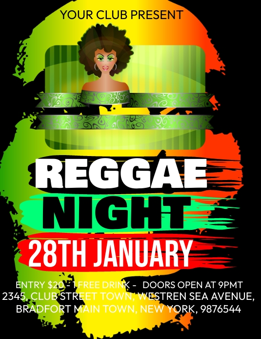 Copy of Reggae Flyer, Reggae Shows Flyer, Reggae Post | PosterMyWall