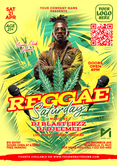 Reggae Flyer A4 Template | PosterMyWall