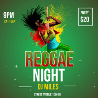 Reggae party night video flyer Template | PosterMyWall