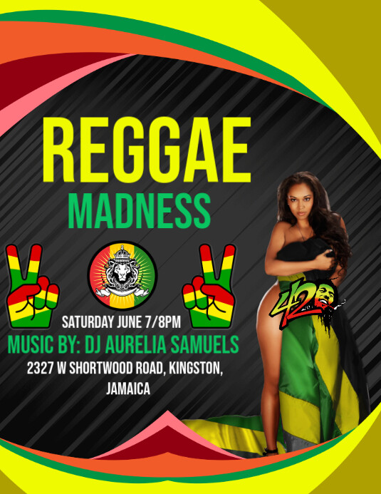 Copy of Reggae madness | PosterMyWall