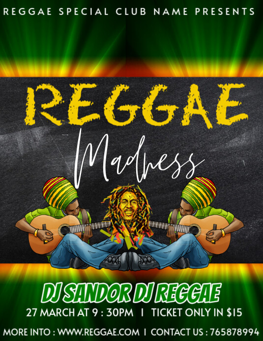 Copy of Reggae madness | PosterMyWall