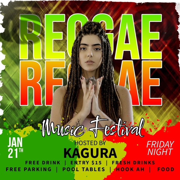 Reggae Music Festival Template | PosterMyWall