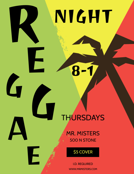 REGGAE NIGHT Template | PosterMyWall