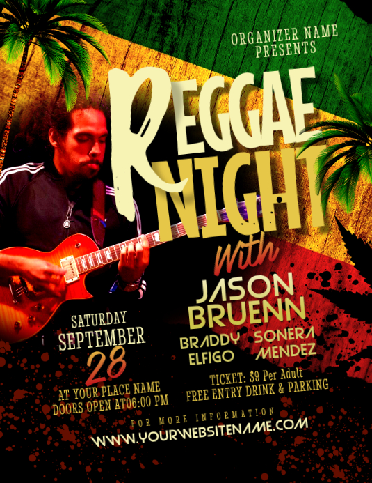 Reggae Night Flyer Template | PosterMyWall