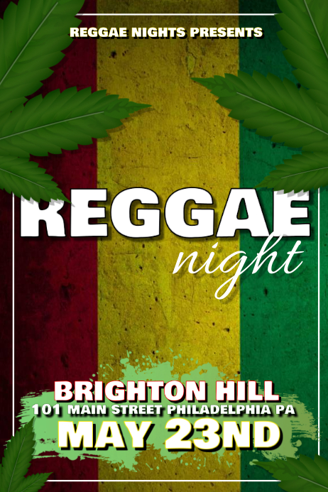 Reggae Night Template | PosterMyWall