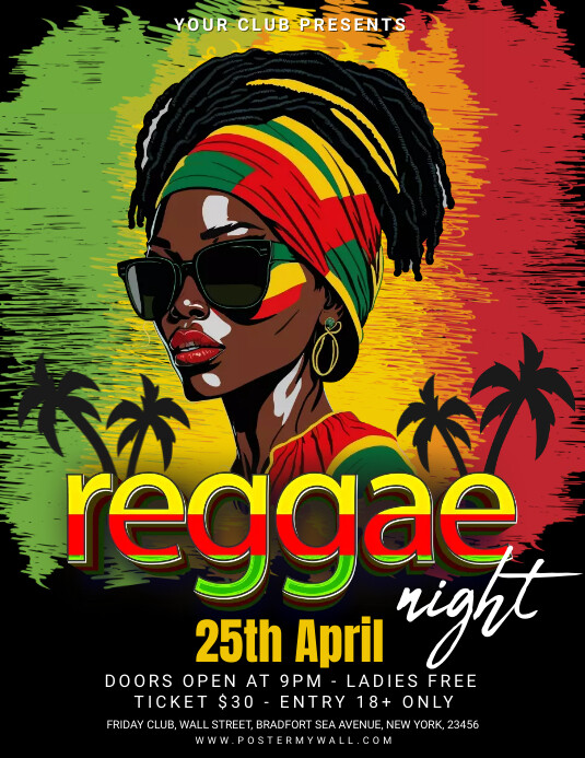 Reggae Night Party Template | PosterMyWall