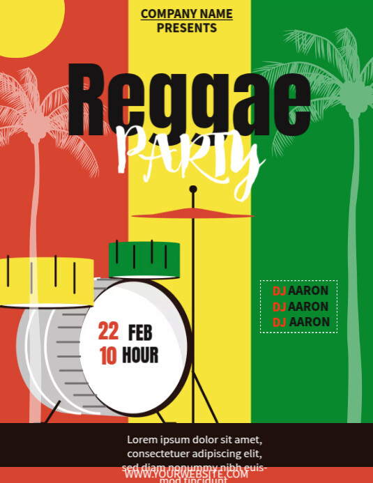 Reggae Night Party Template | PosterMyWall