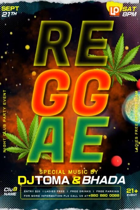Copy of Reggae Night Party Video | PosterMyWall