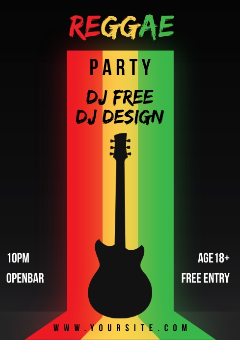 Plantilla de Reggae Party Poster | PosterMyWall