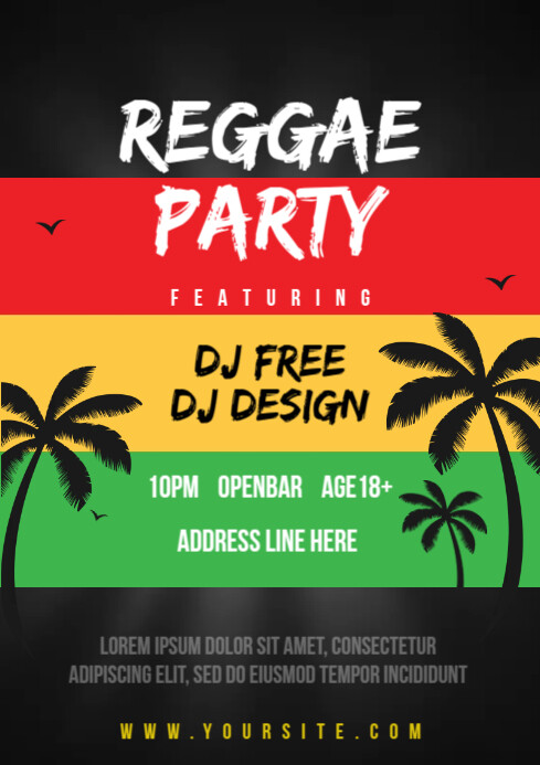 Reggae Party Poster Template | PosterMyWall