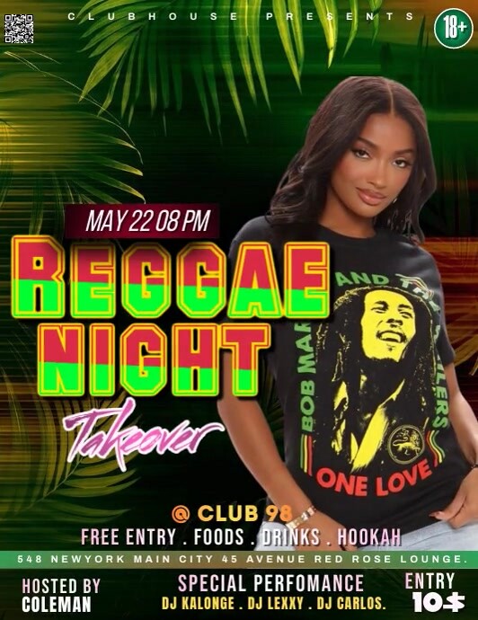 reggae party posters Template | PosterMyWall