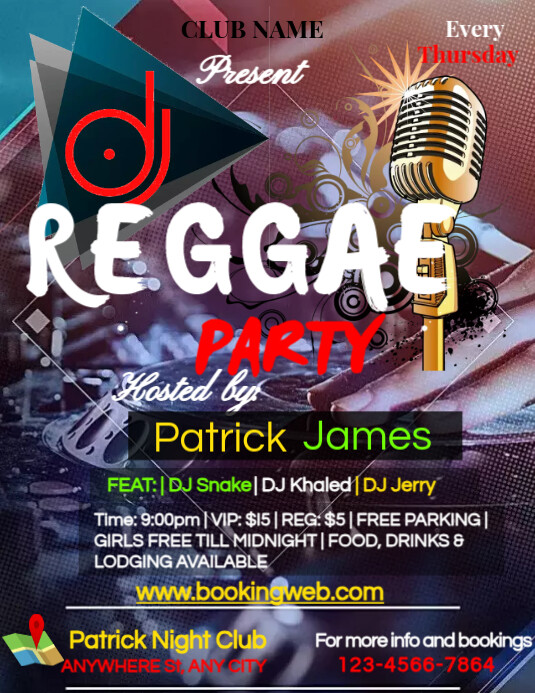 Reggae party show template flyer | PosterMyWall