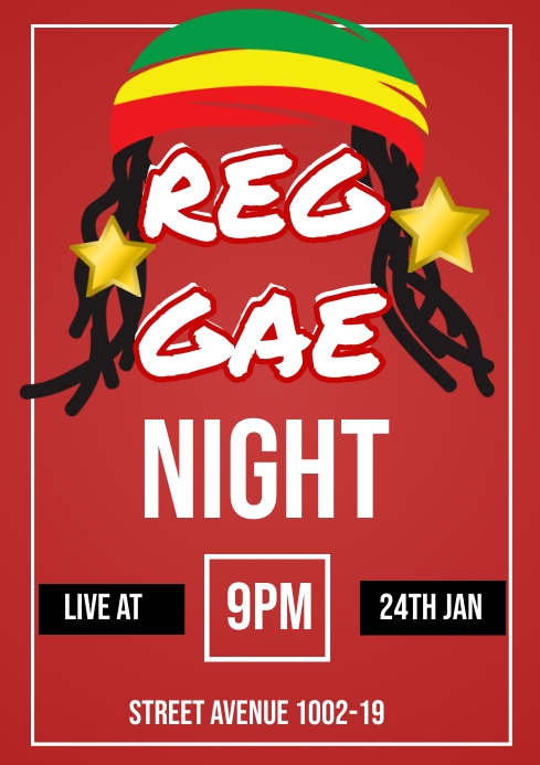 Reggae Poster Template | PosterMyWall
