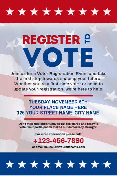 Register To Vote Poster Template | PosterMyWall