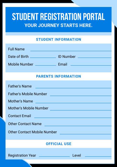 Copy of Registration From Template | PosterMyWall