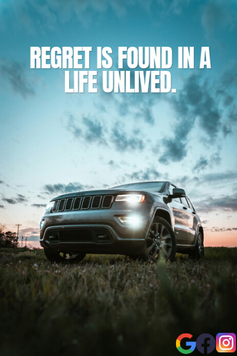 REGRET AND UNLIVEED QUOTE TEMPLATE | PosterMyWall