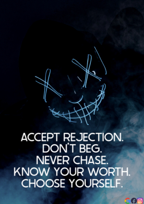 Plantilla de REJECTION AND WORTH QUOTE TEMPLATE | PosterMyWall