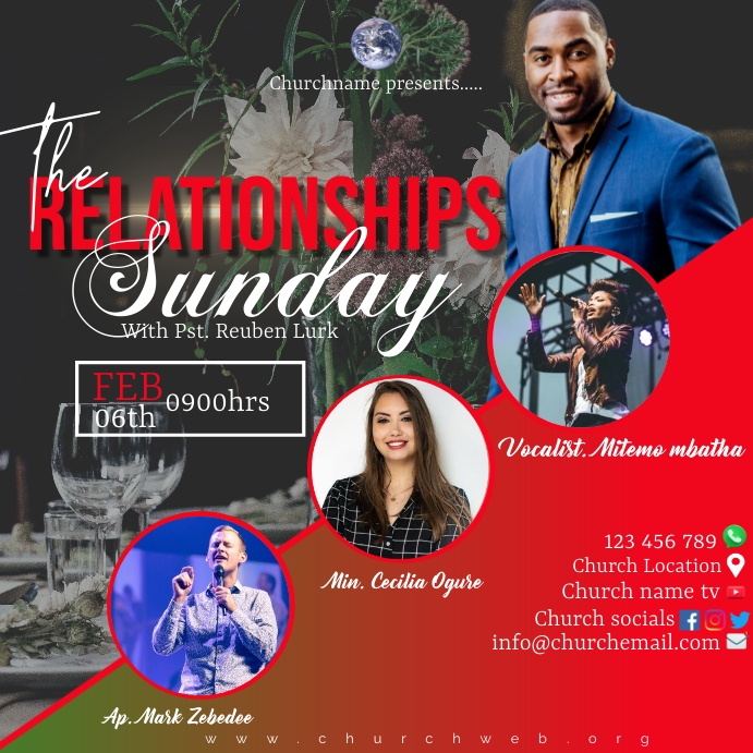 Relationships sunday poster Template | PosterMyWall