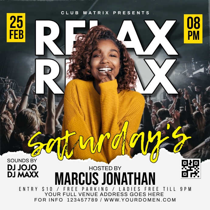 Relax Saturday Template | PosterMyWall