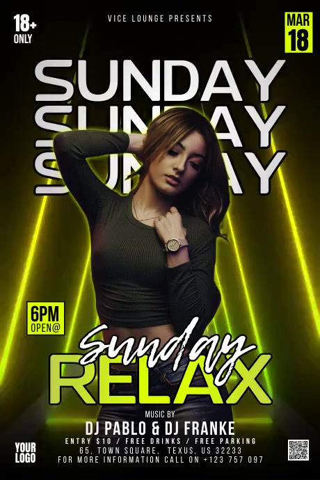 RELAX SUNDAY Template | PosterMyWall