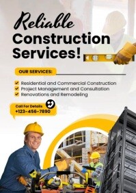 Construction Services Poster Template | PosterMyWall